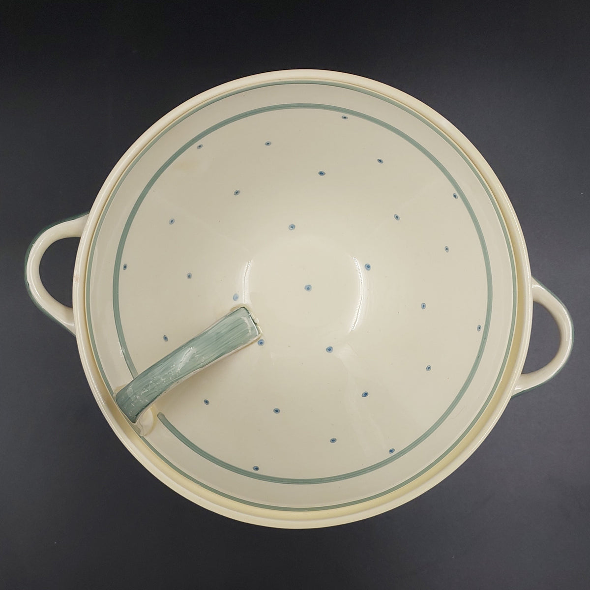 Susie Cooper - Lines and Spots, Turquoise 1135 - Lidded Serving Dish ...