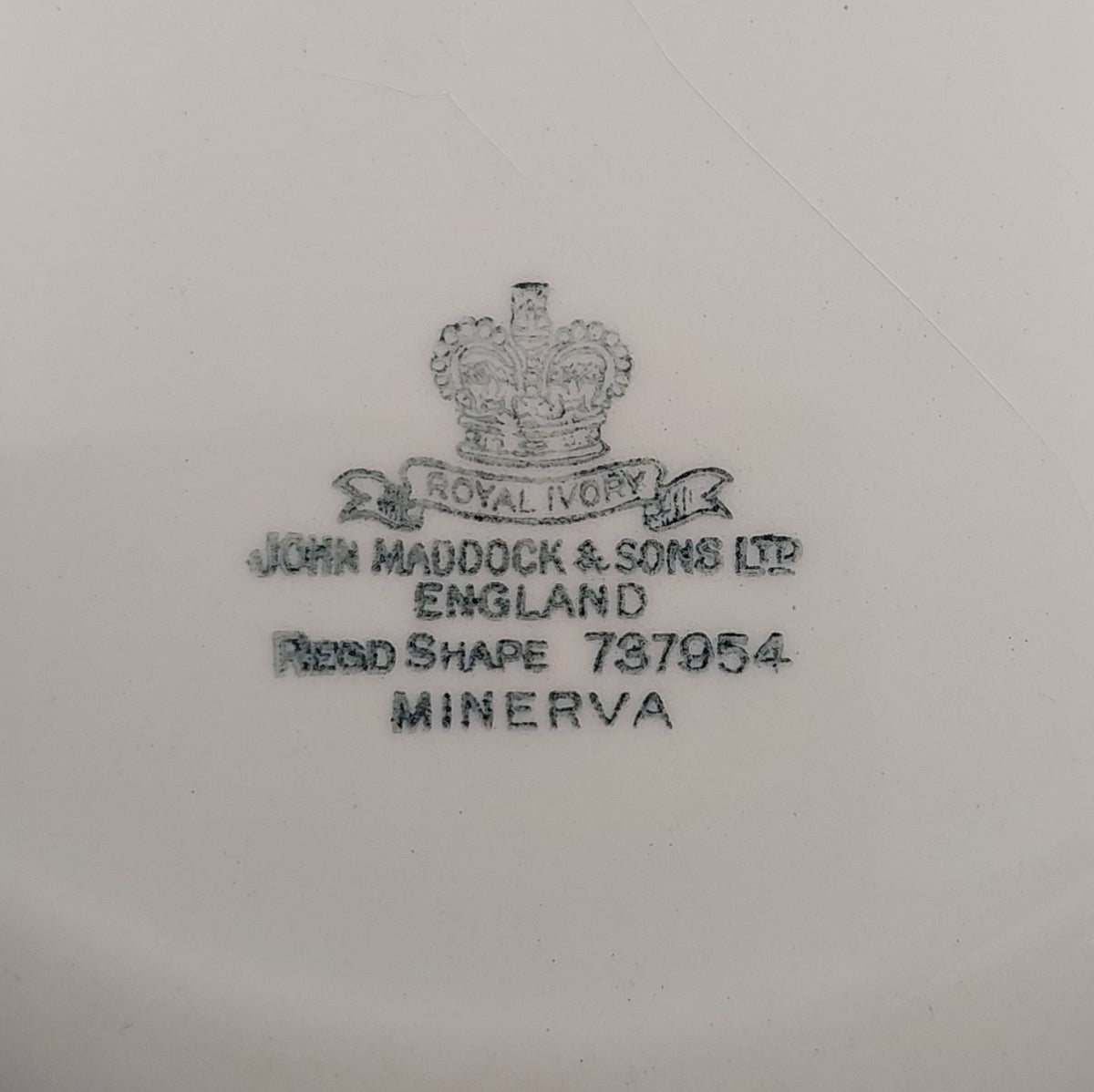 John Maddock & Sons - Red, Blue, Yellow Flowers - Minerva Dinner Plate ...