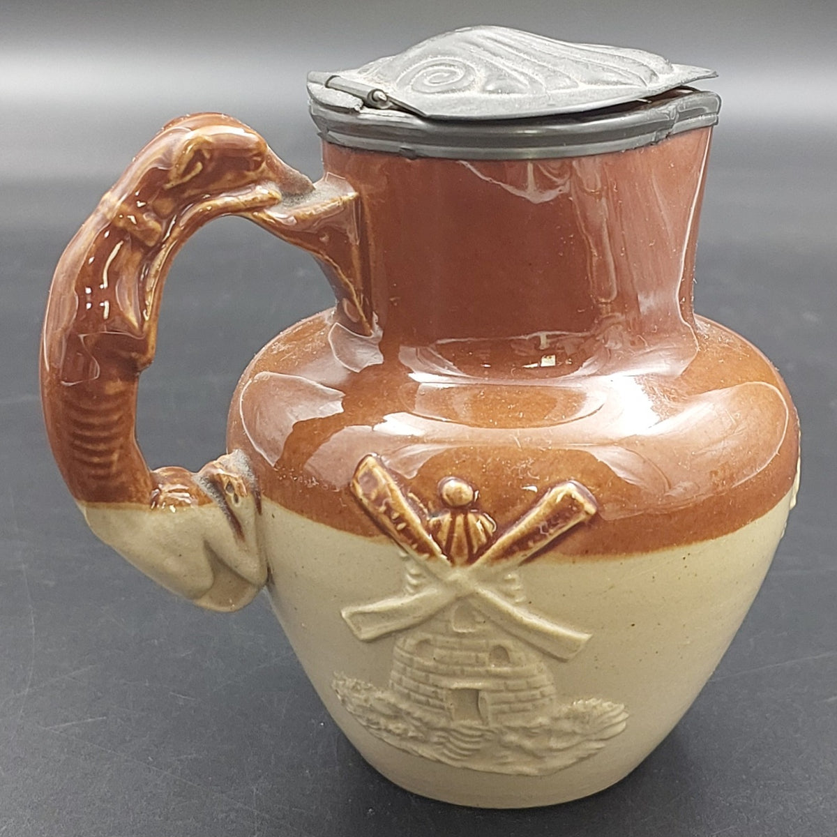 Doulton Lambeth - Stoneware - Dog-handled Jug with Metal Lid – My ...
