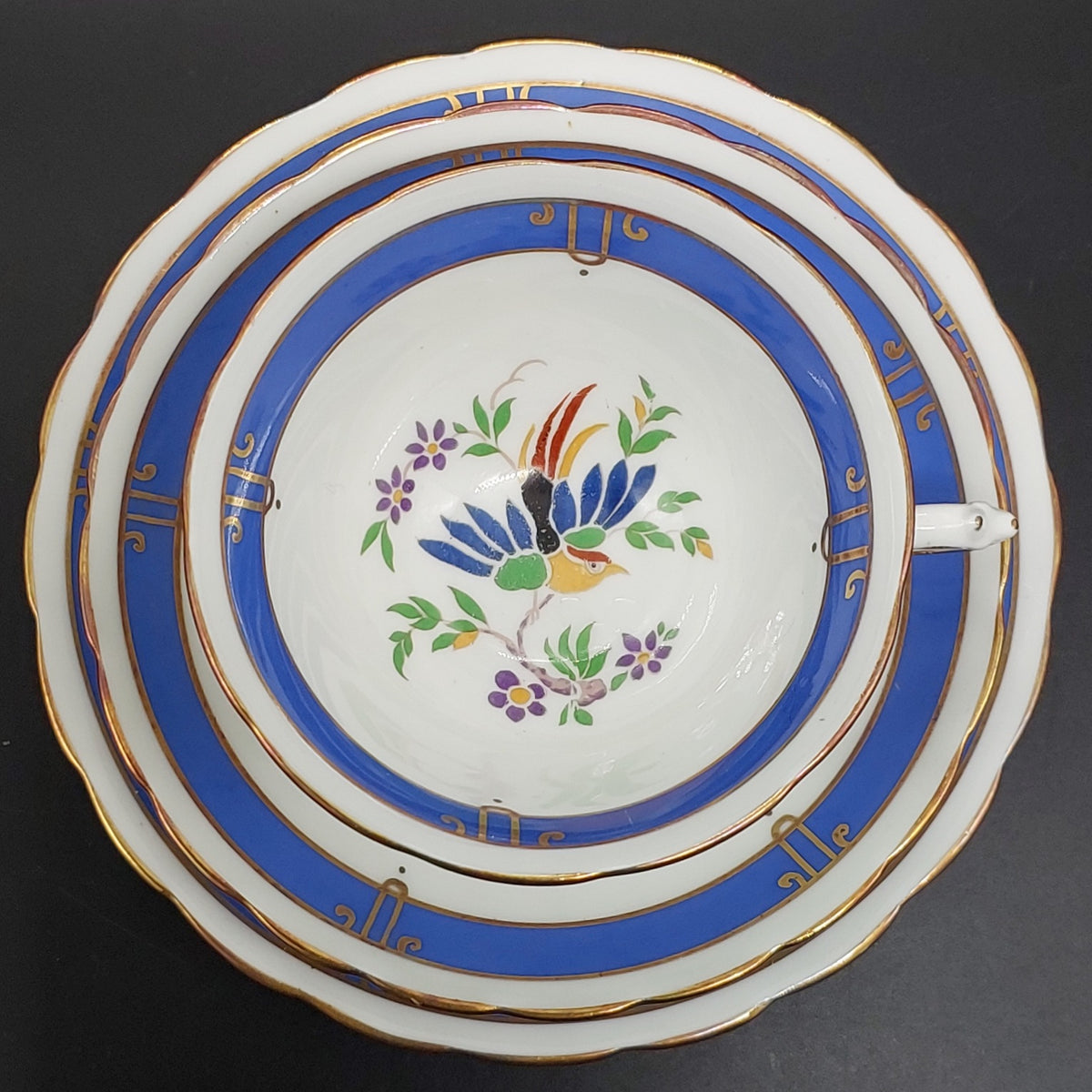 Tuscan - Exotic Bird, Blue Band - 21-piece Tea Set – My Butlers Pantry